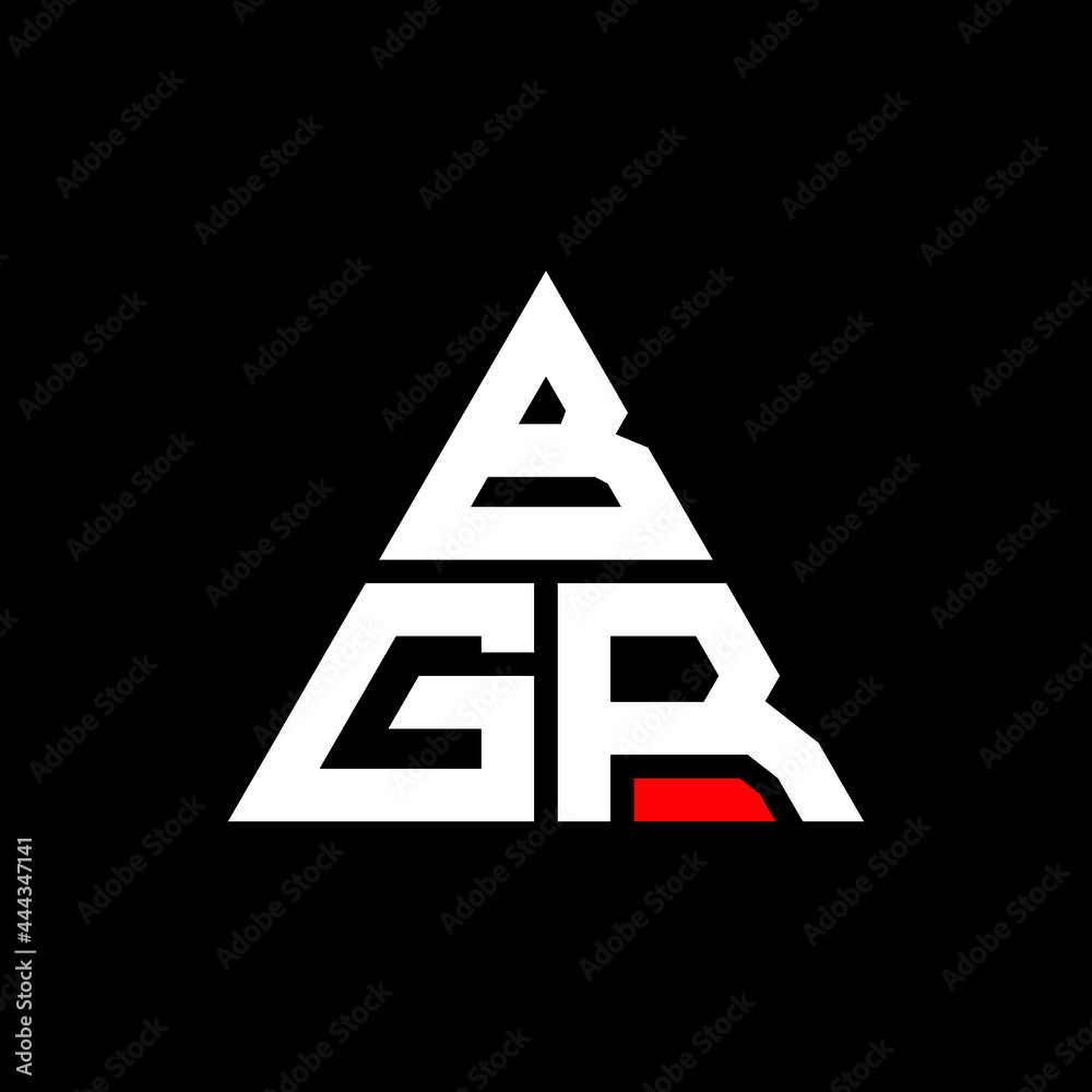 BGR triangle letter logo design with triangle shape. BGR triangle logo ...