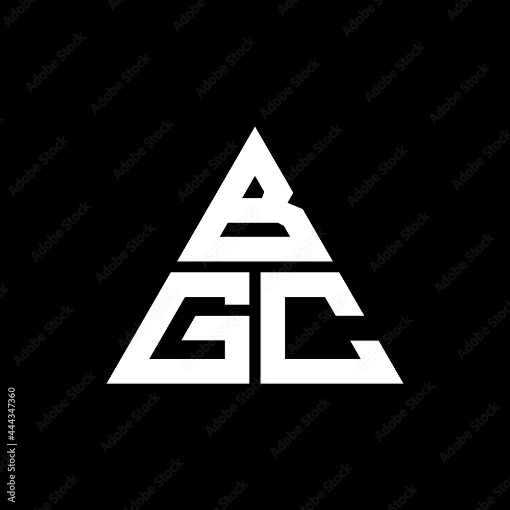 BGC triangle letter logo design with triangle shape. BGC triangle logo design monogram. BGC ...