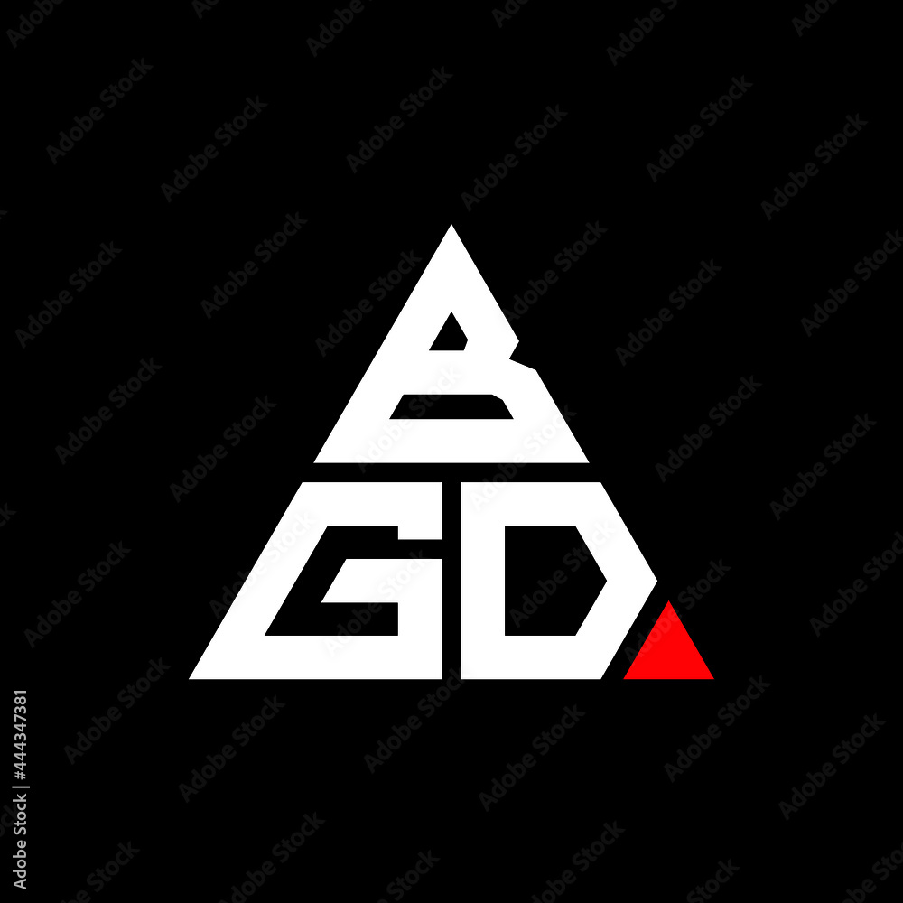 BGD triangle letter logo design with triangle shape. BGD triangle logo ...