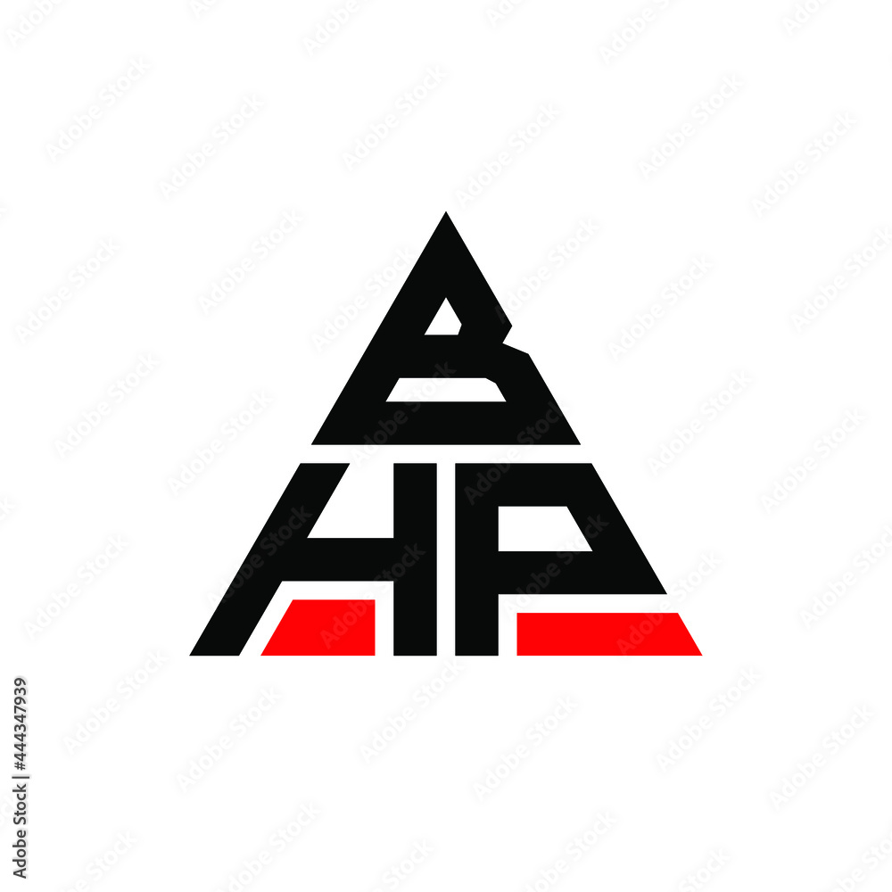 BHP triangle letter logo design with triangle shape. BHP triangle logo ...
