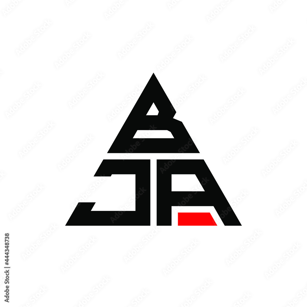BJA triangle letter logo design with triangle shape. BJA triangle logo ...