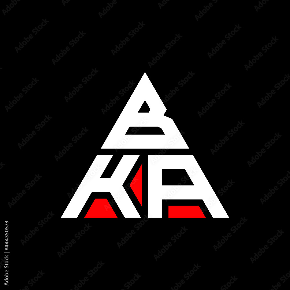 BKA triangle letter logo design with triangle shape. BKA triangle logo ...