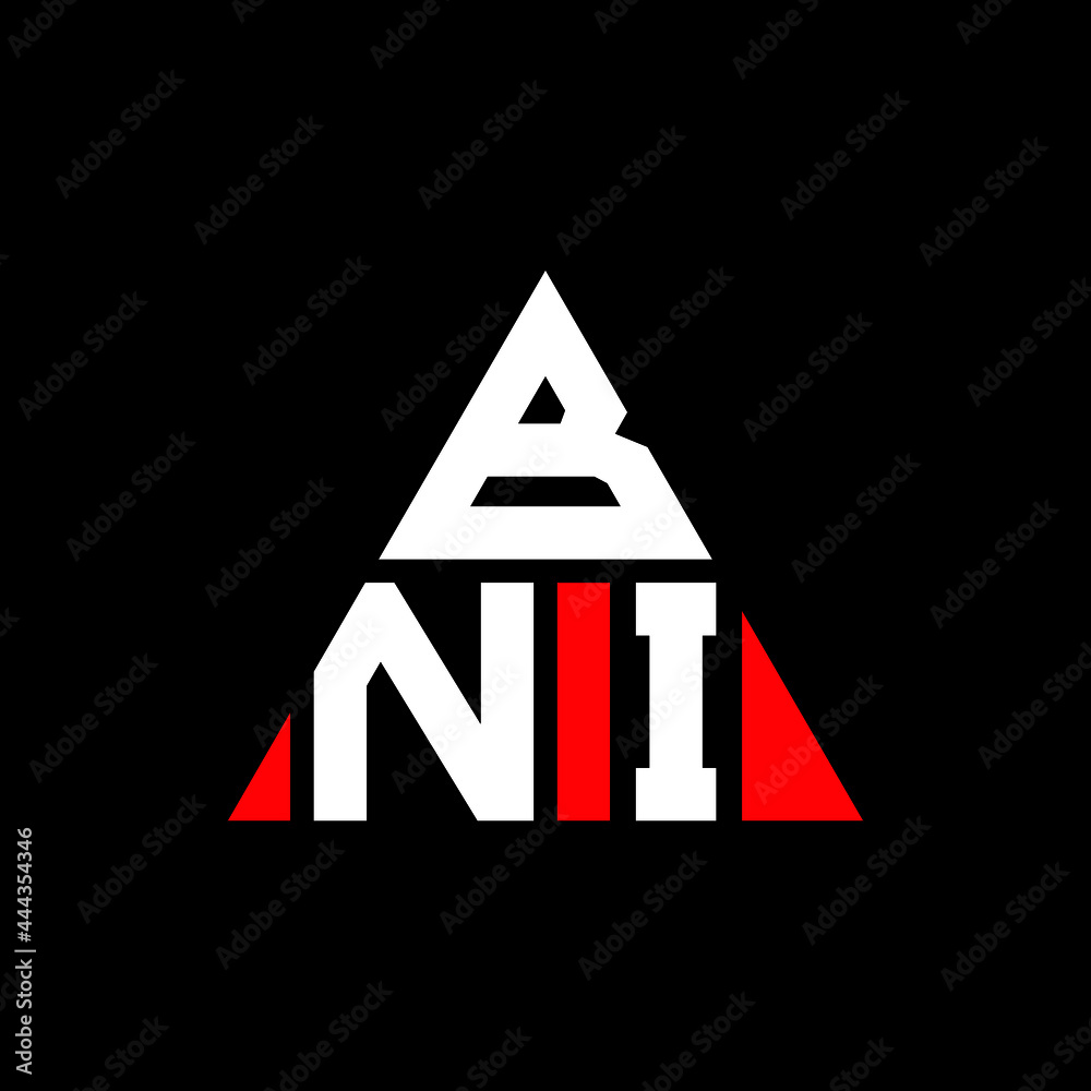 BNI triangle letter logo design with triangle shape. BNI triangle logo ...