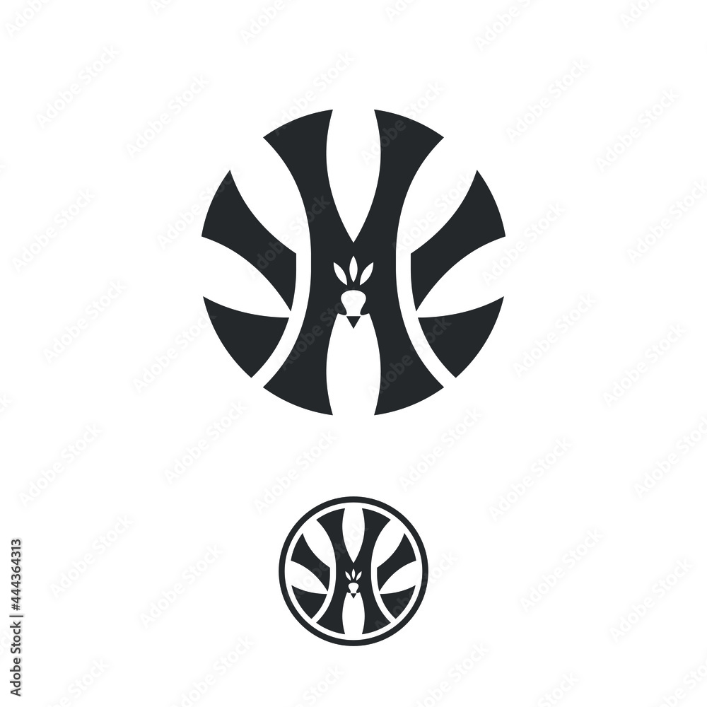 Vetor do Stock: H letter hera peacock god bird beauty circle greek ...