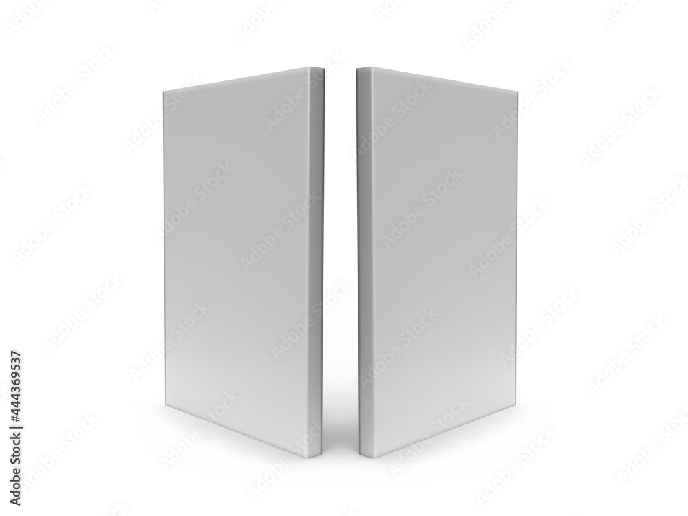 Thin A4 Box Packaging 3D illustration Mockup Scene Stock Illustration ...