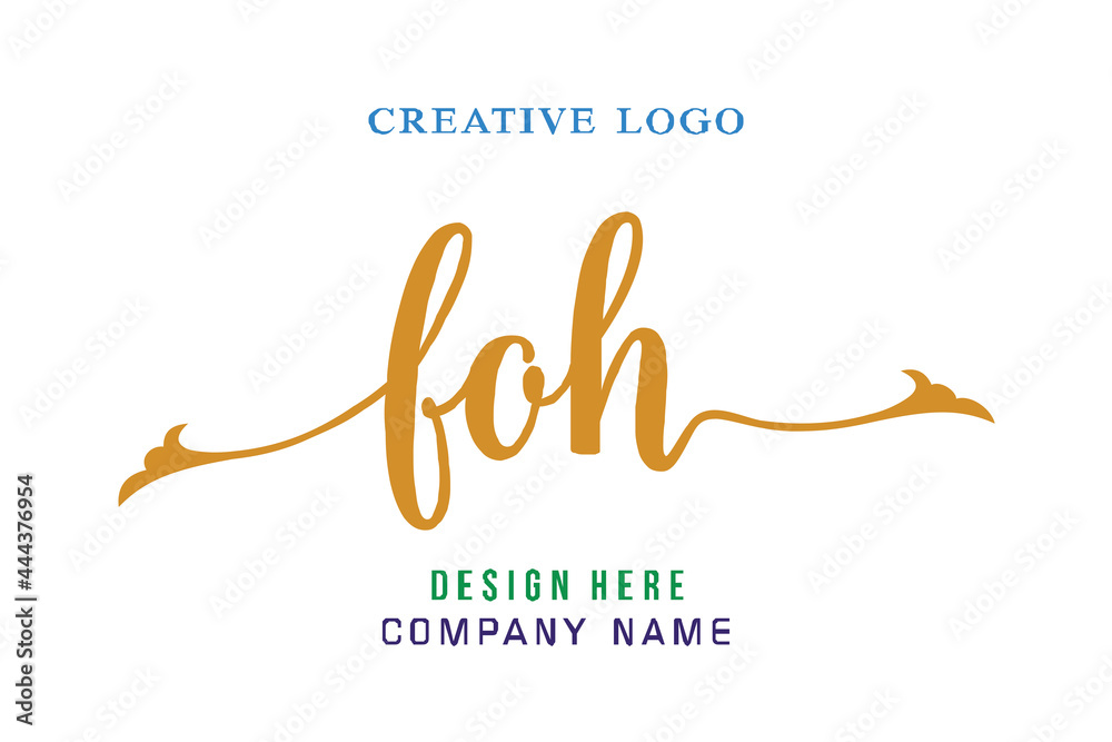 FOH lettering logo is simple, easy to understand and authoritative ...