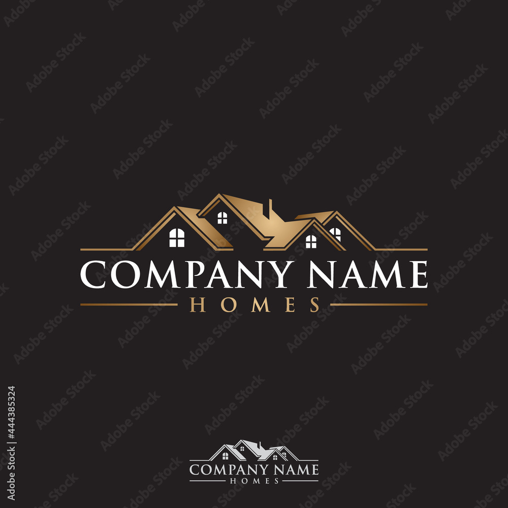 luxury home logo, real estate logo icon, design template Stock Vector ...