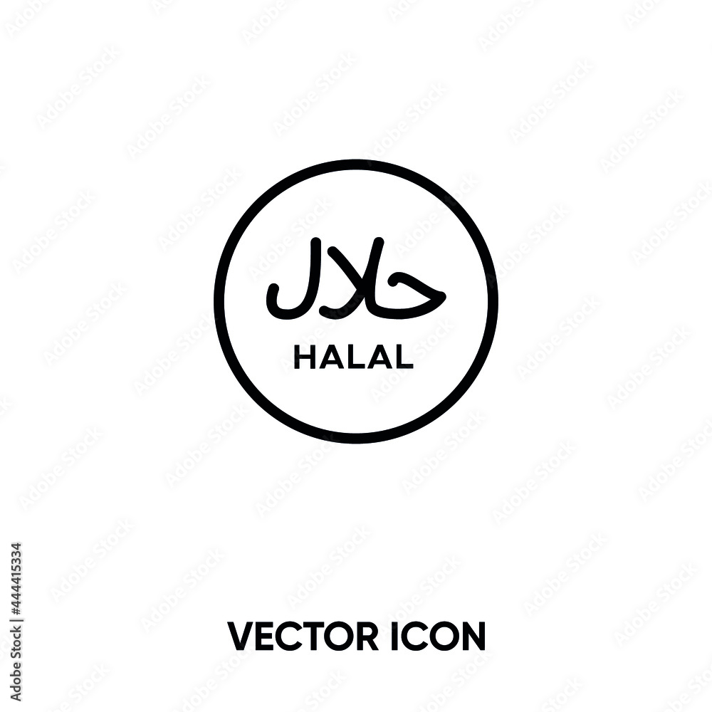 Halal vector icon. Modern, simple flat vector illustration for website ...
