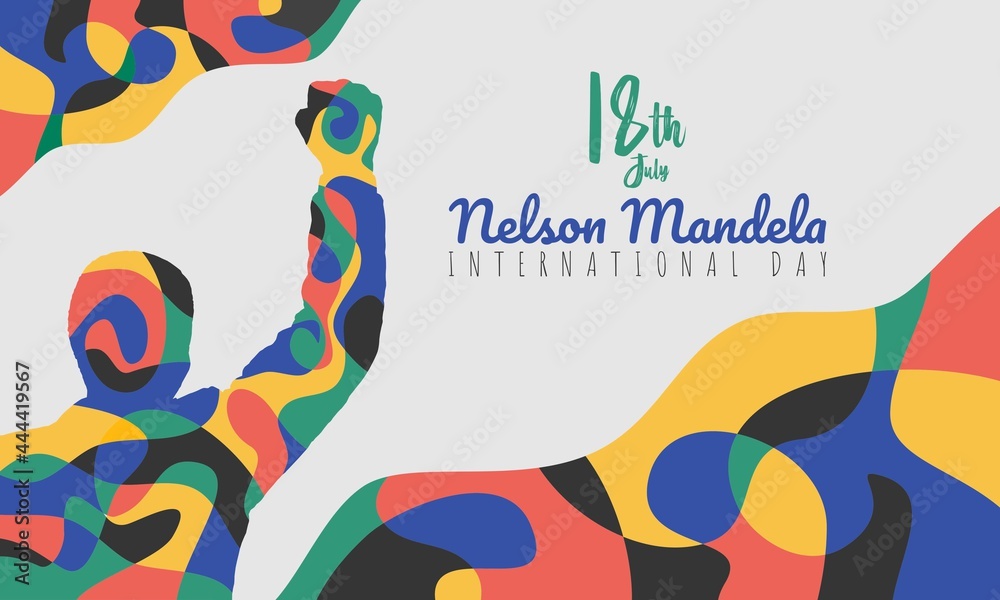 Abstract Banner Illustration of Nelson Mandela International Day Vector ...