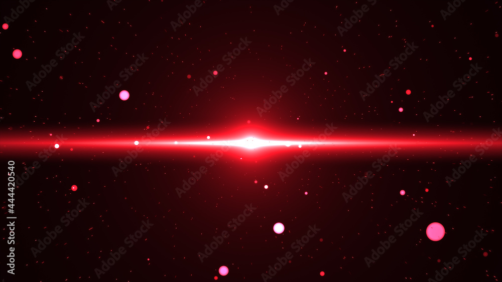 Red glow floating particles and flare space background Stock ...