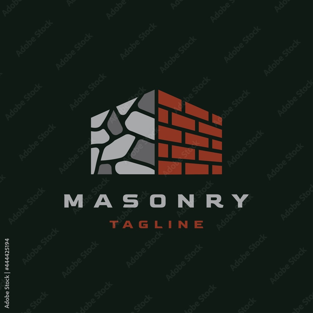 Masonry architecture logo design inspiration vector template Stock ...