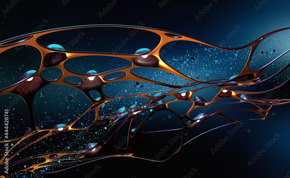 Abstract cyber network, synthetic mind and artificial intelligence ...