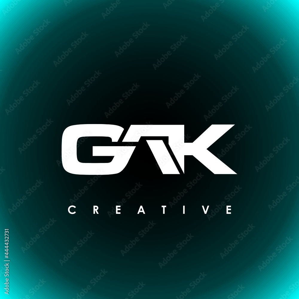 GAK Letter Initial Logo Design Template Vector Illustration Stock ...