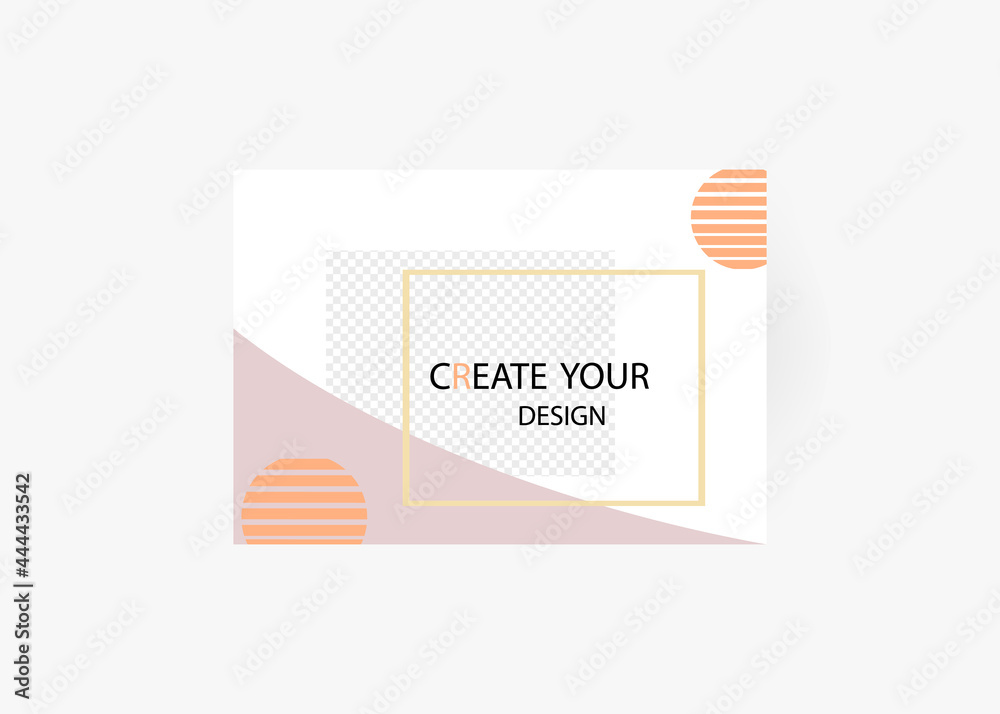Flyer design in trendy colors of 2021. illustration of an envelope with ...