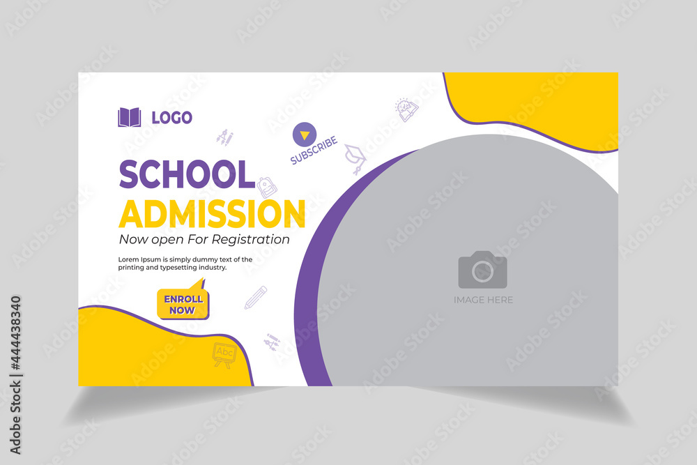 Editable thumbnail design for any videos. Kids school education ...