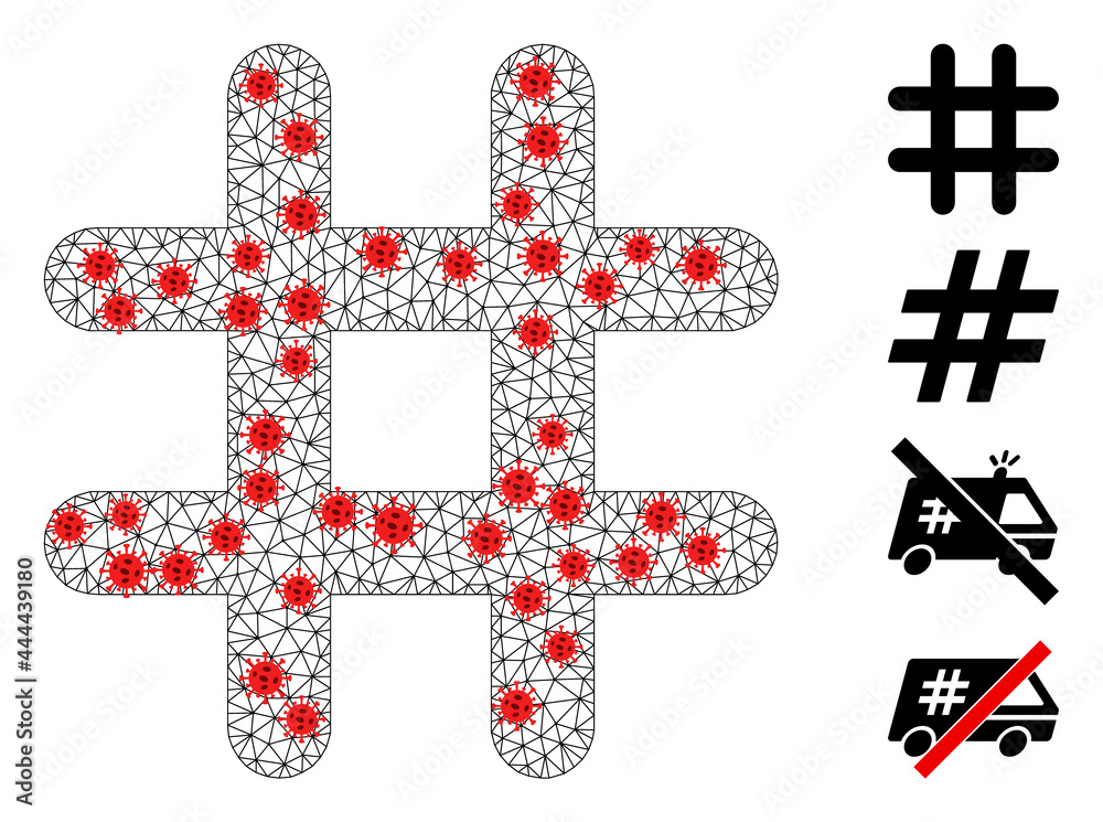 Mesh prison with outbreak style. Mesh wireframe prison image in low ...