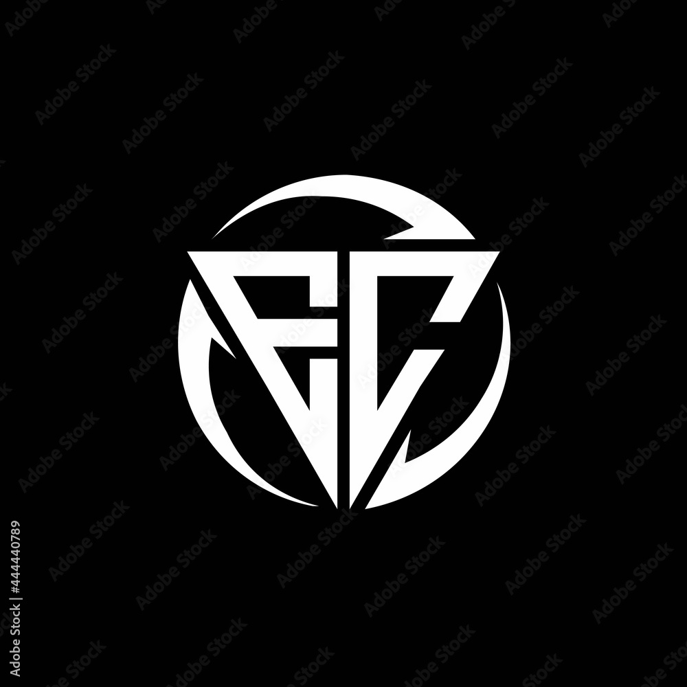 EC logo monogram design template Stock Vector | Adobe Stock