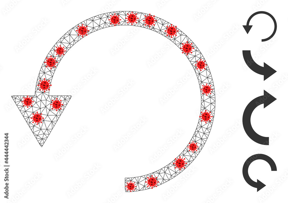 Network Rotate Ccw Using Outbreak Style Mesh Wireframe Rotate Ccw Image In Lowpoly Style With