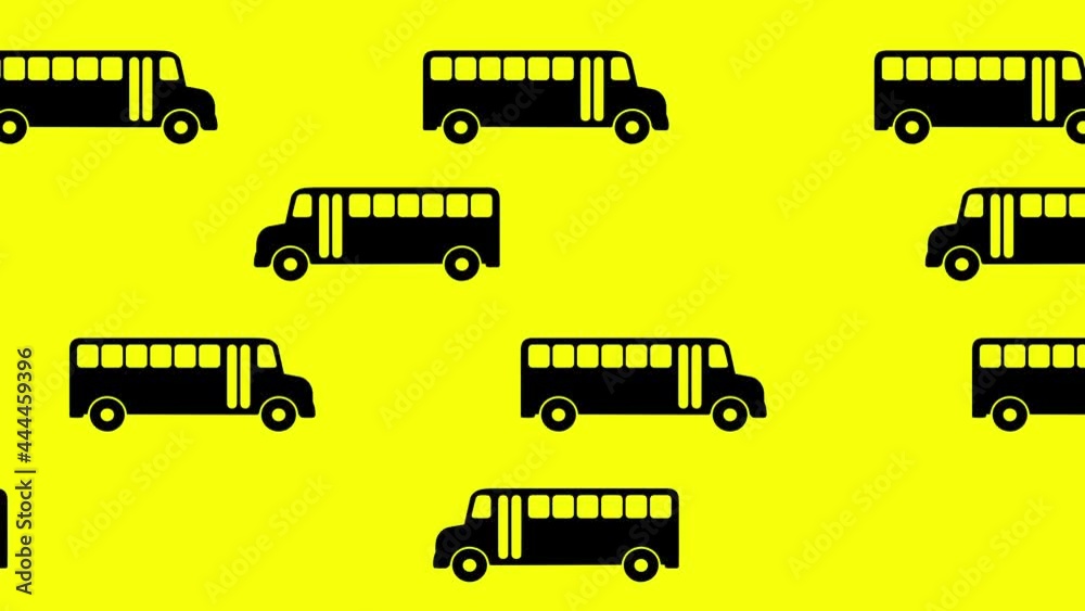 Moving school bus background. Back to school. 4K. Stock Video | Adobe Stock