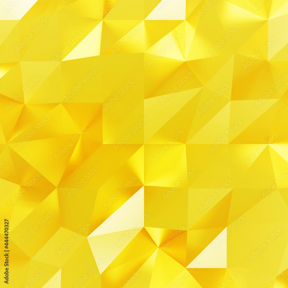 Gold polygon background 3d rendering, 3d illustration. Abstract ...