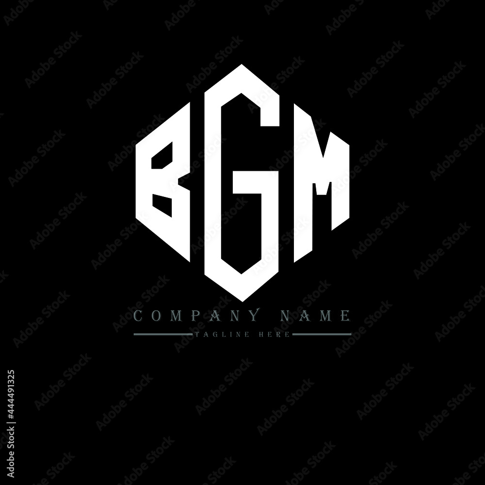 BGM letter logo design with polygon shape. BGM polygon logo monogram ...