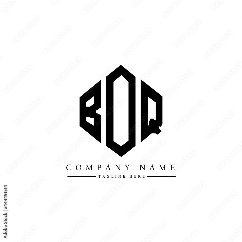 BOQ letter logo design with polygon shape. BOQ polygon logo monogram ...