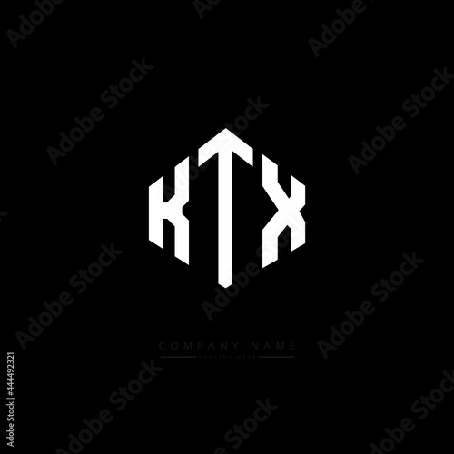 KTX letter logo design with polygon shape. KTX polygon logo monogram ...