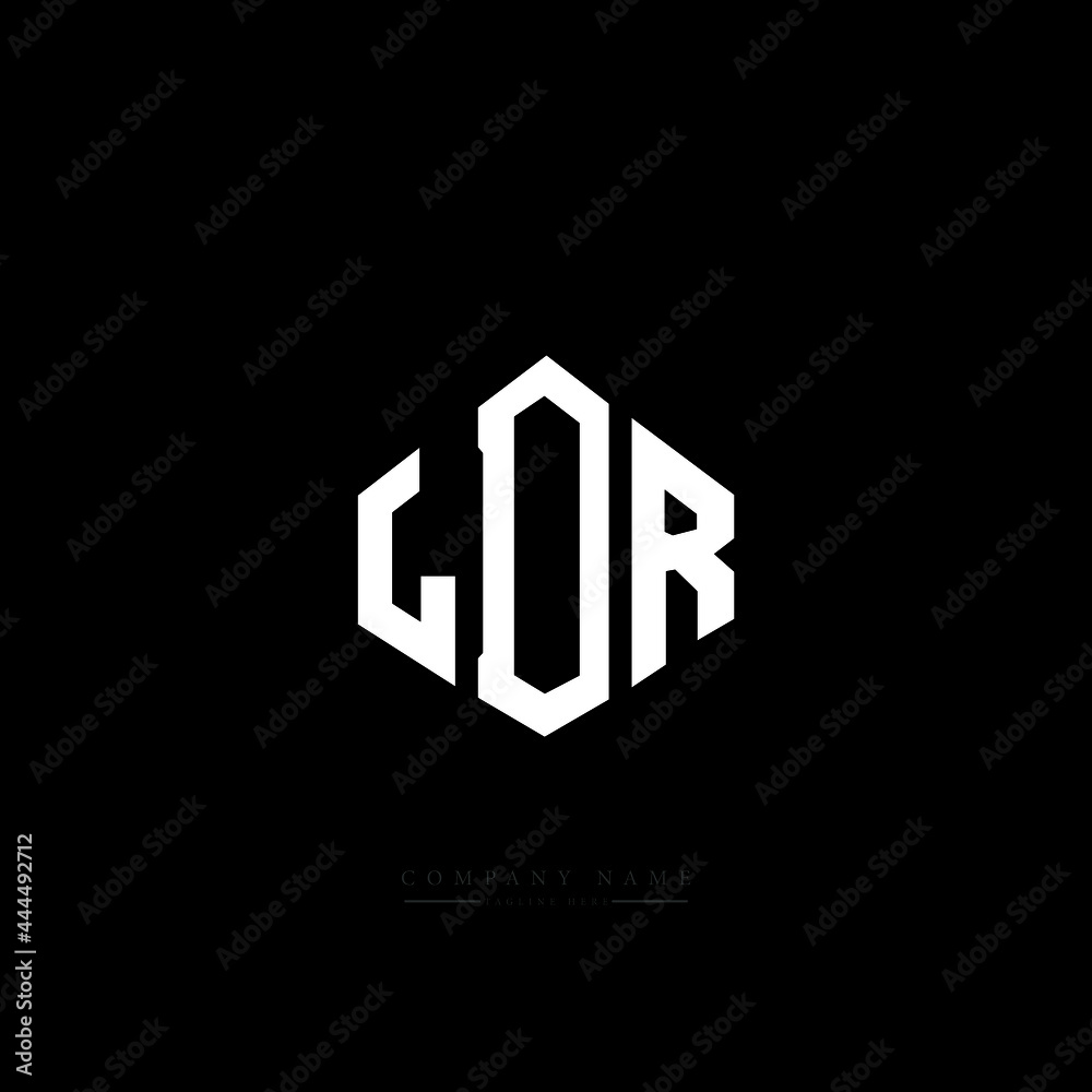 LDR letter logo design with polygon shape. LDR polygon logo monogram ...