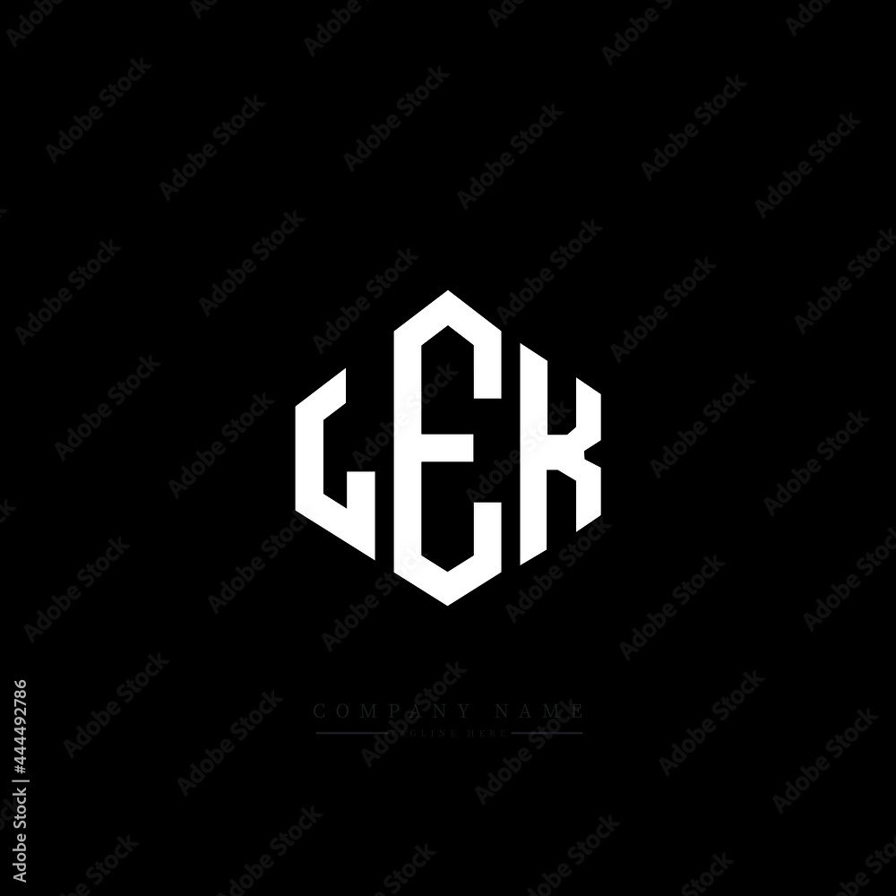 LEK letter logo design with polygon shape. LEK polygon logo monogram ...