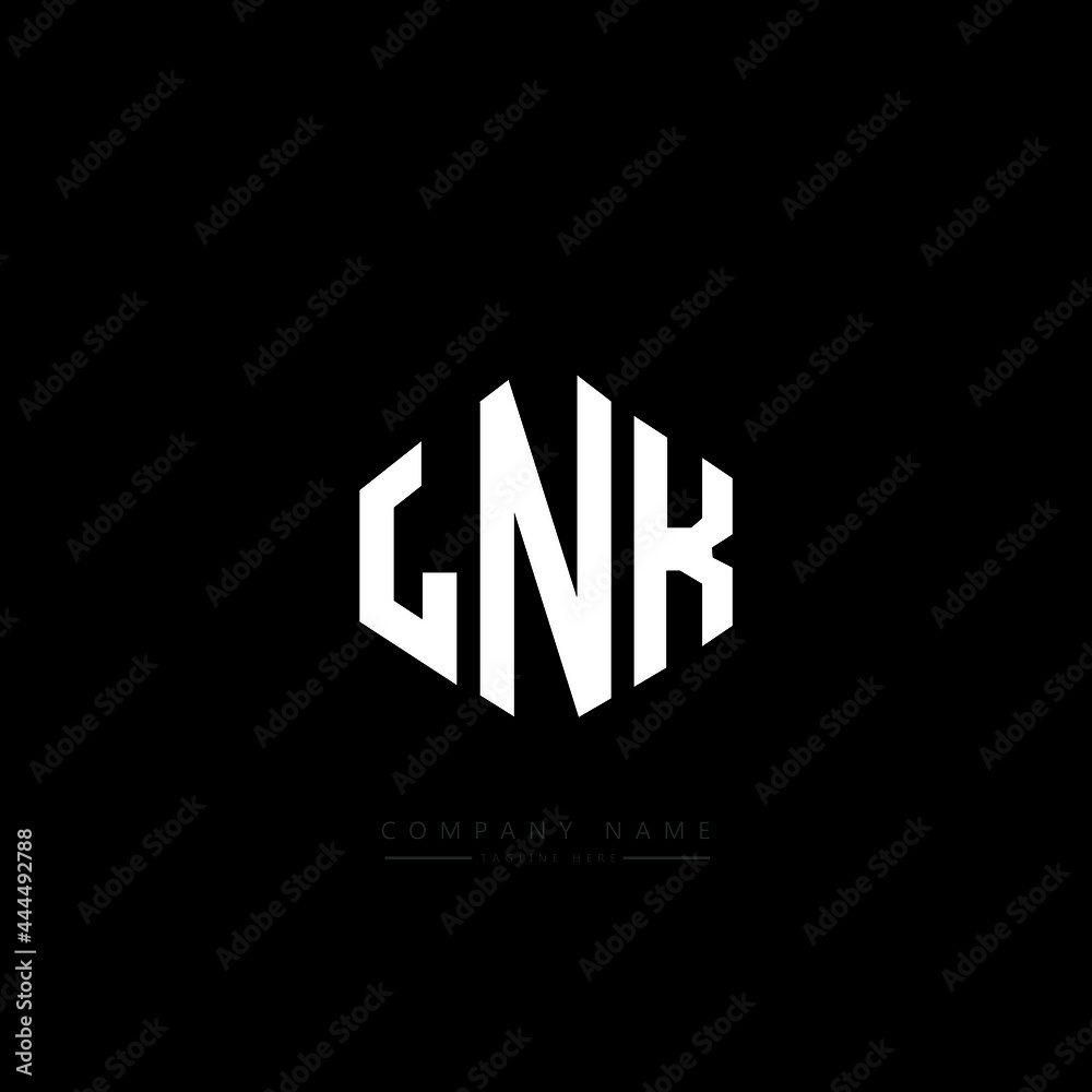 LNK letter logo design with polygon shape. LNK polygon logo monogram ...
