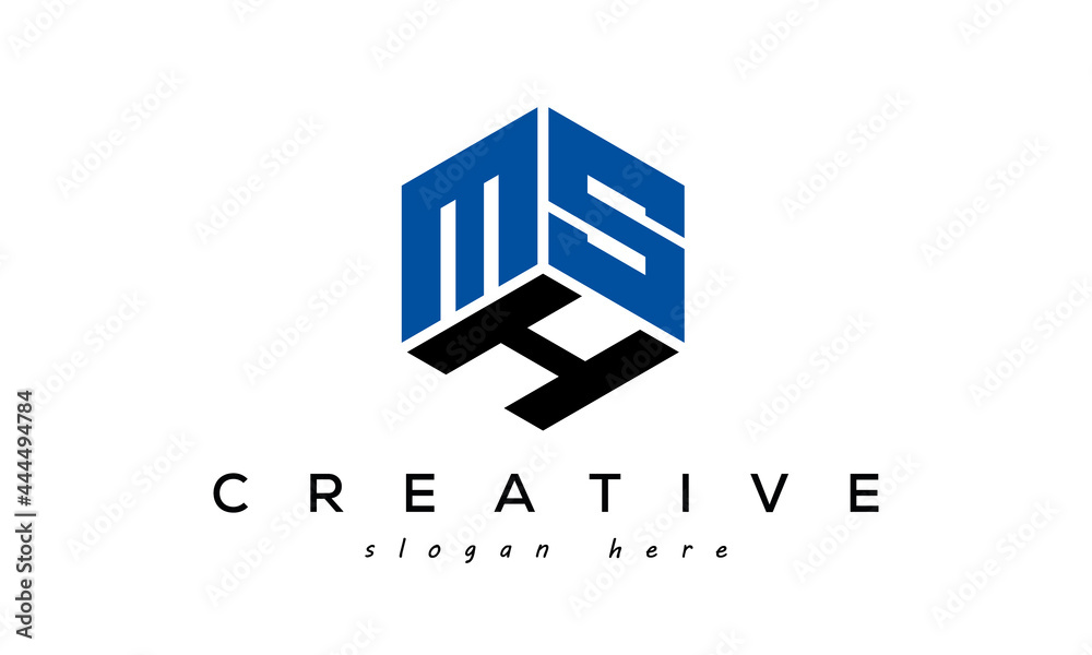 MSH triangle letter with circle logo Stock Vector | Adobe Stock