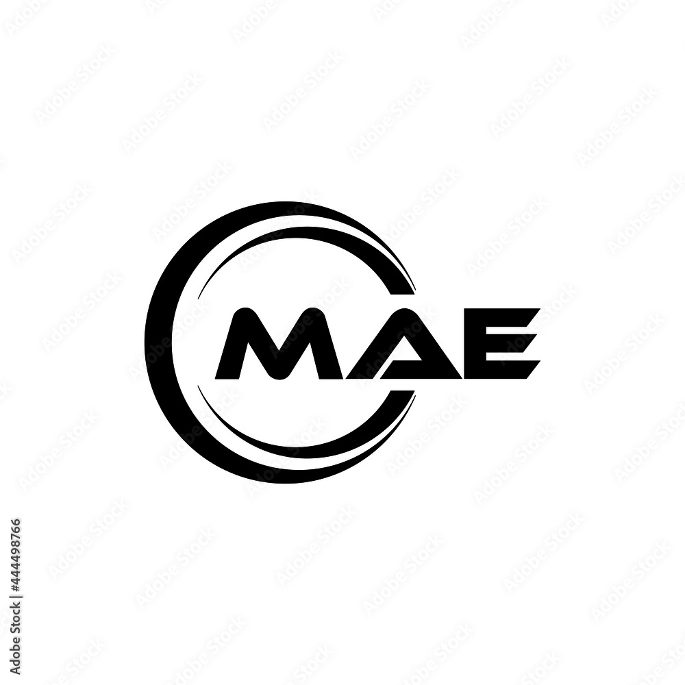 MAE letter logo design with white background in illustrator, vector ...