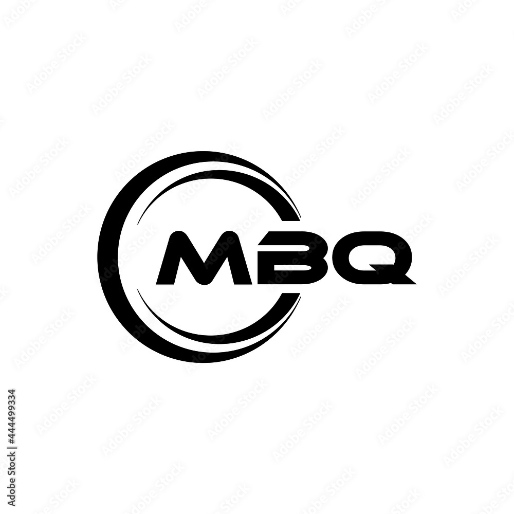 MBQ letter logo design with white background in illustrator, vector ...