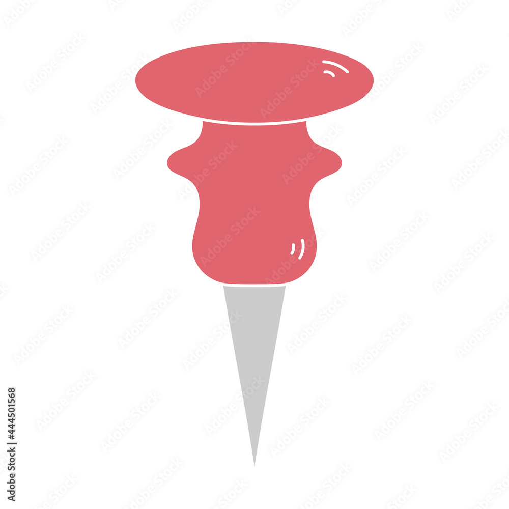 paper pins hand drawn element design vector. clipart cartoon ...