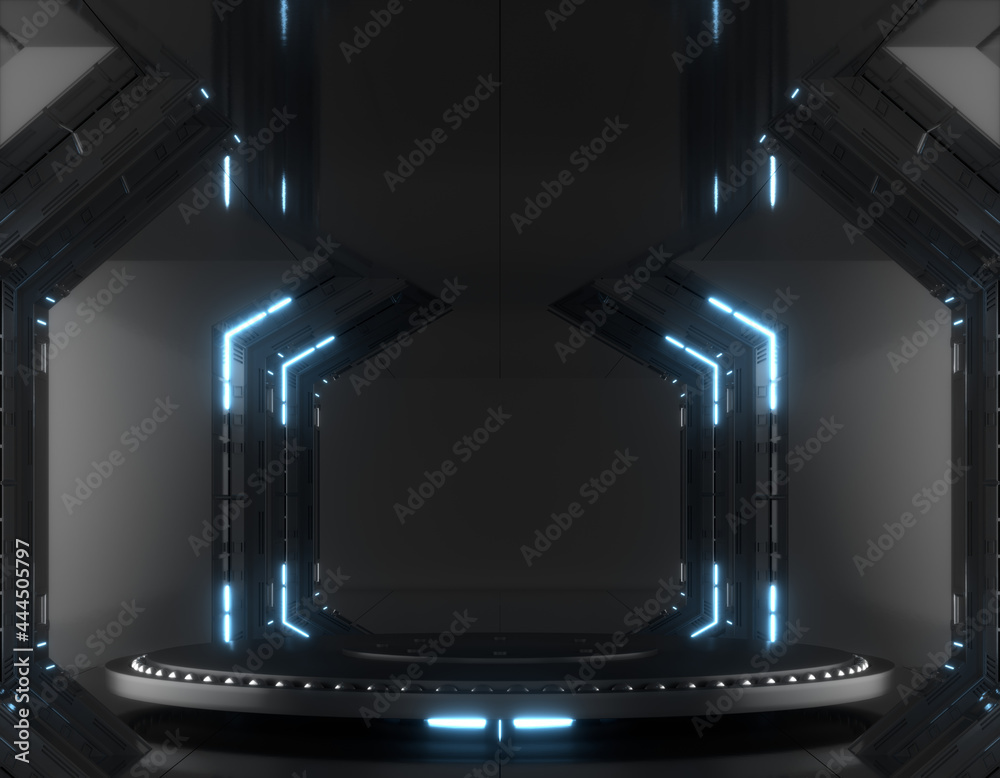 3D rendered sci-fi lighting booth Stock Illustration | Adobe Stock