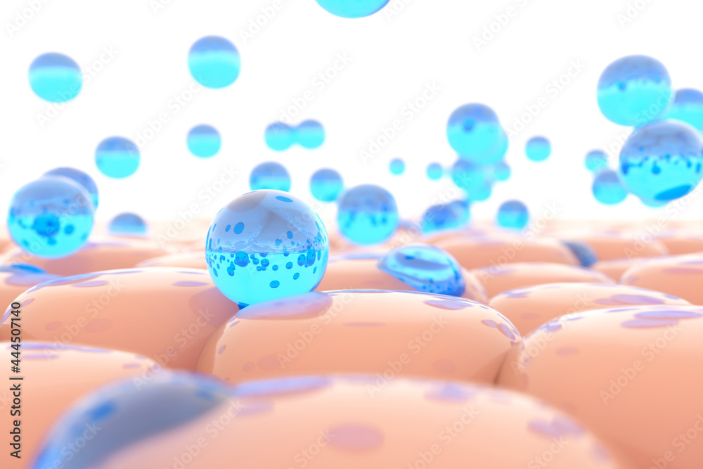 3d rendered microscopic model of skin cells Stock Illustration | Adobe ...