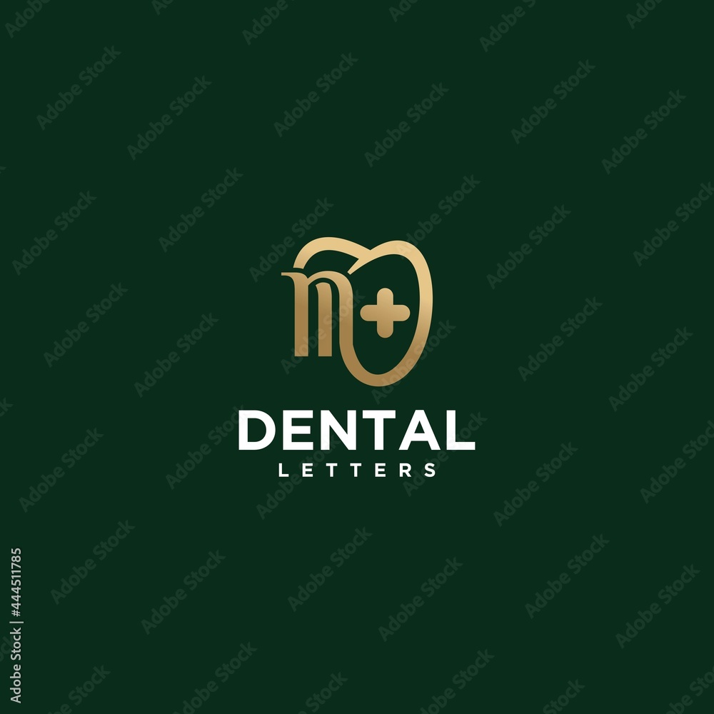 Dental Clinic logo with alphabet lettering display Abstract dental ...