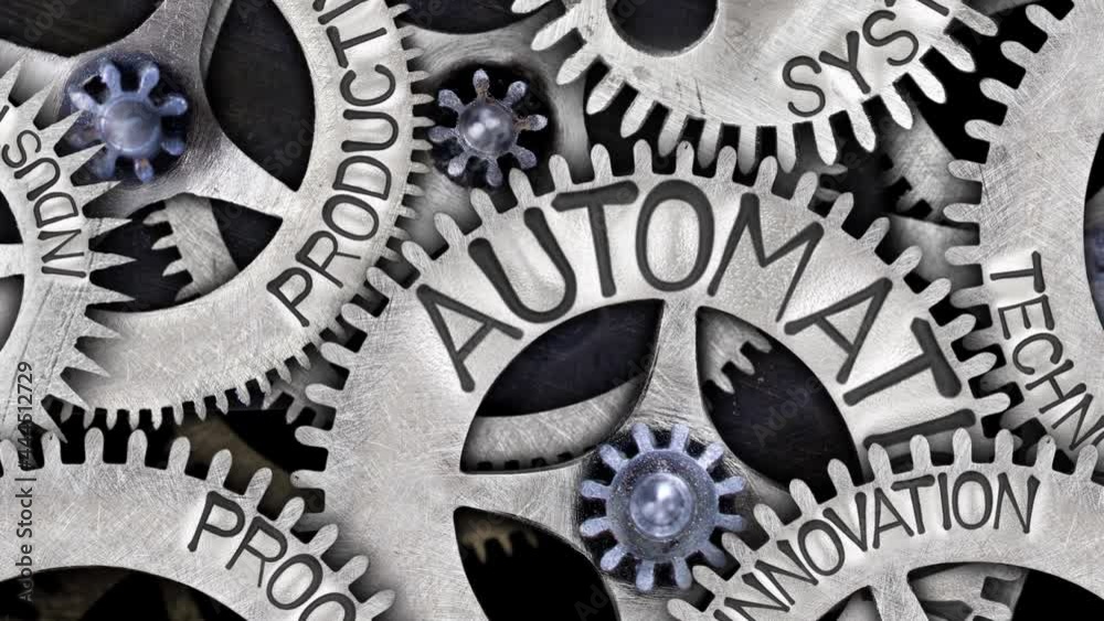 Group of rotating tooth wheels with Automation, Industry, Process ...