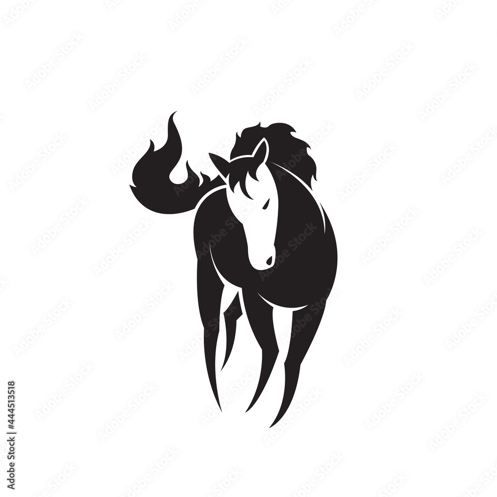 Vector of horse design on white background. Easy editable layered ...