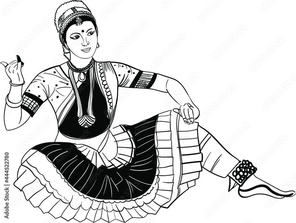 Indian Culture Dance Drawing