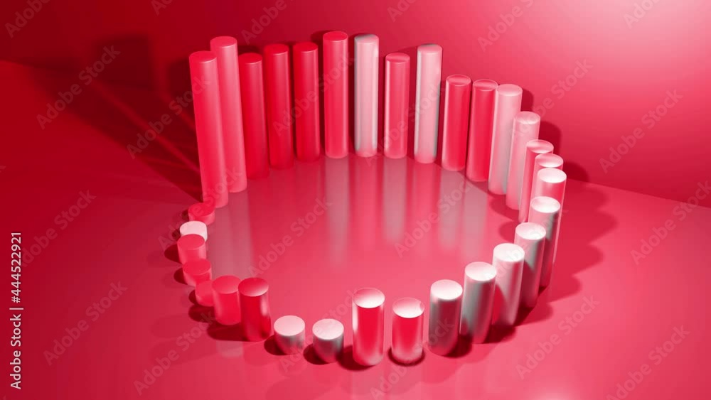 wiggling abstract columns as abstract looping background for analytical ...