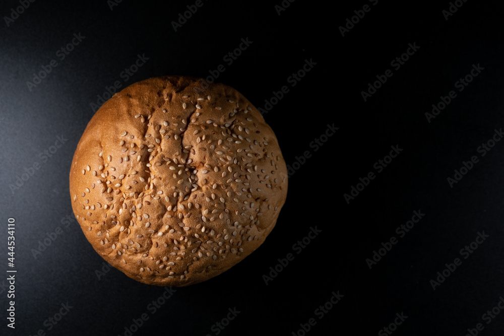 Bun, hamburger bread without ingredients. Concept for the production of ...