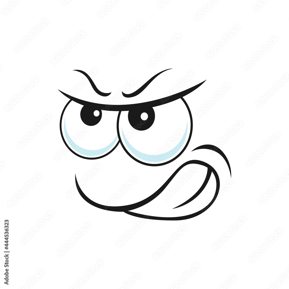Distrusted mood face expression isolated distrustful emoji with big ... Distrusted mood face expression isolated distrustful emoji with big ...