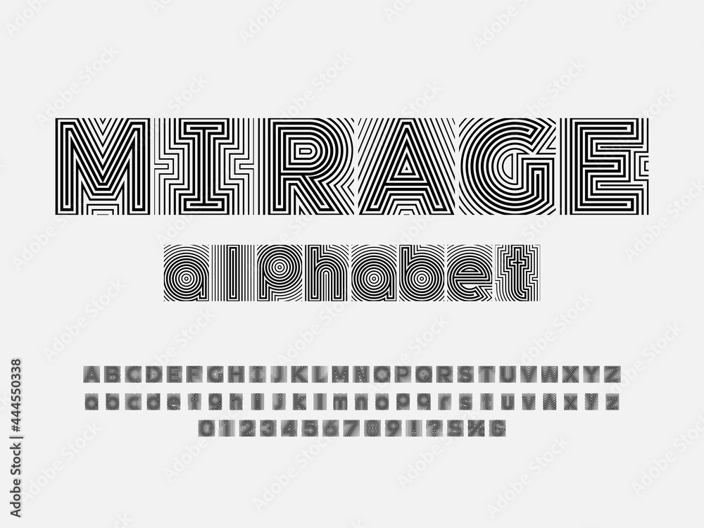 Vector of modern abstract multiple lines style alphabet design with ...