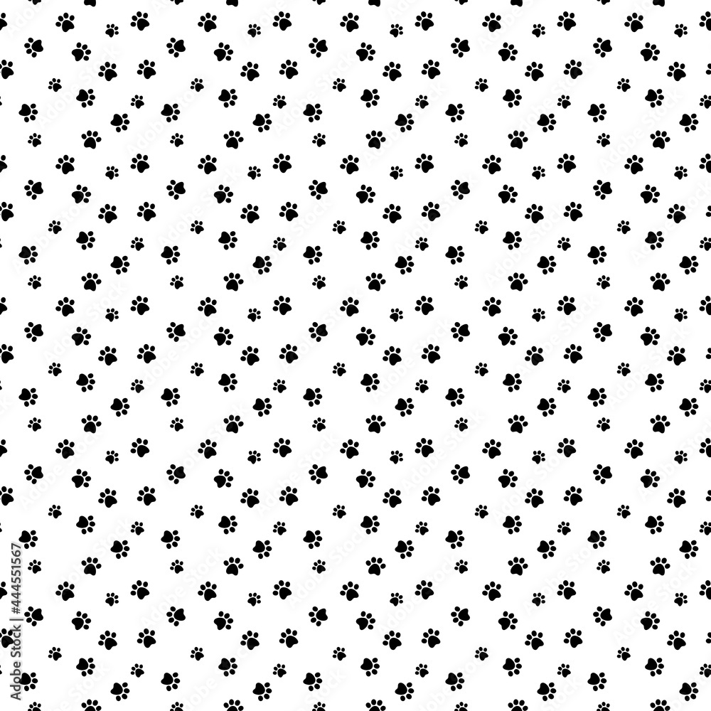 Seamless pattern cat paws footprint design background for wallpaper ...
