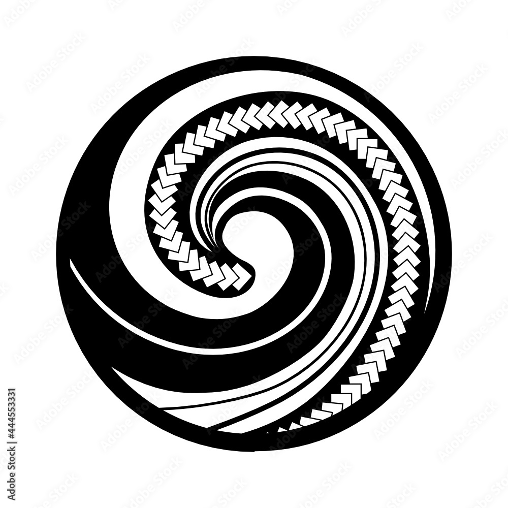 Koru. Maori symbol is a spiral shape based on silver fern frond Stock Vector | Adobe Stock