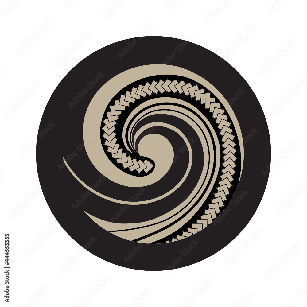 Koru. Maori symbol is a spiral shape based on silver fern frond Stock ...
