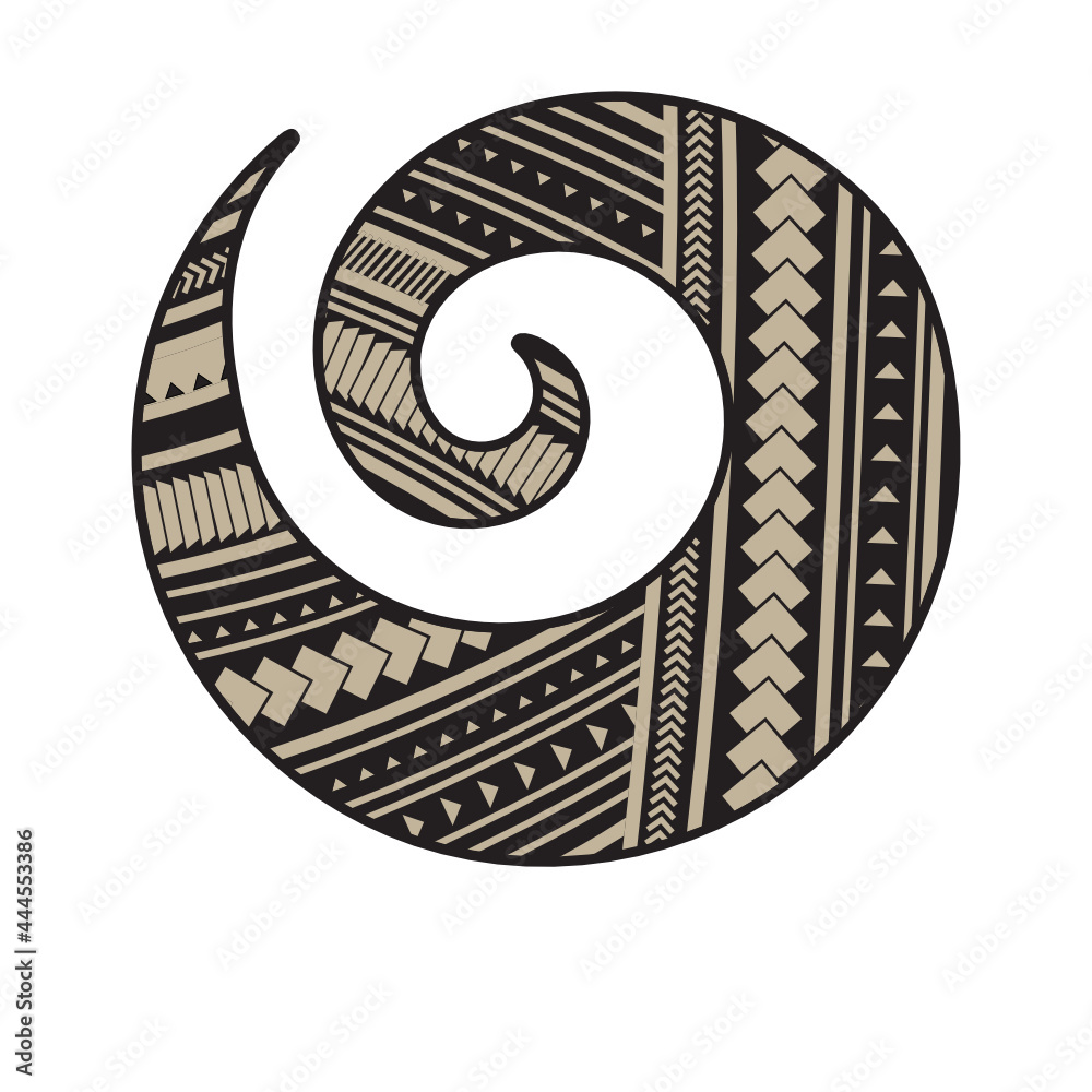 Vetor de Koru. Maori symbol is a spiral shape based on silver fern frond do Stock | Adobe Stock
