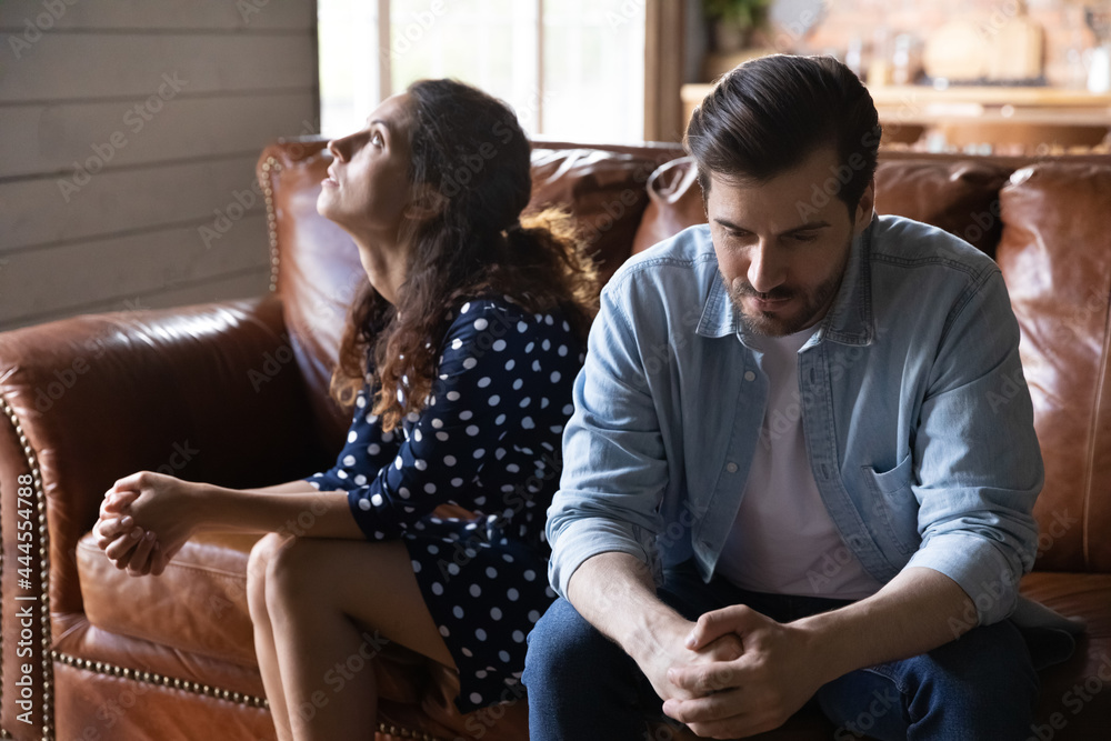 Young Married Couple Going Through Relationship Problems Divorce