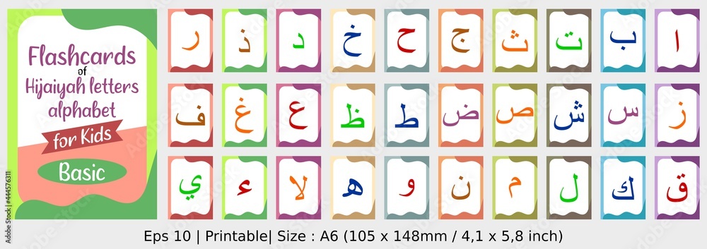Arabic basic word - Flashcards of Arabic letters or hijaiyah letters ...